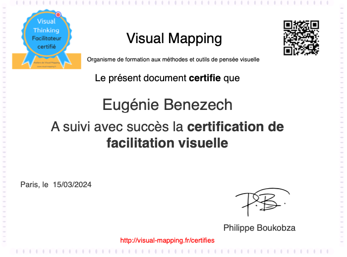 Certification en Facilitation Visuelle Eugénie Benezech – Visual-Mapping.fr